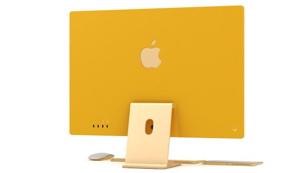 Apple iMac 24 inch 2021 Yellow 3D - TurboSquid 1838430