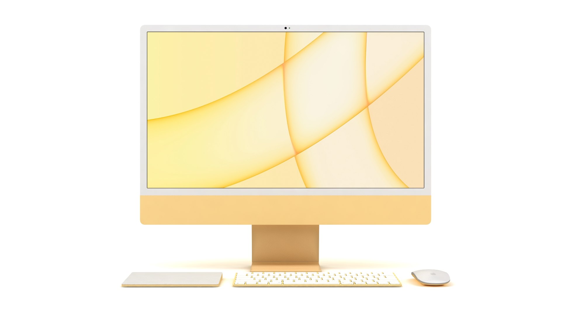 Apple IMac 24 Inch 2021 Yellow 3D - TurboSquid 1838430