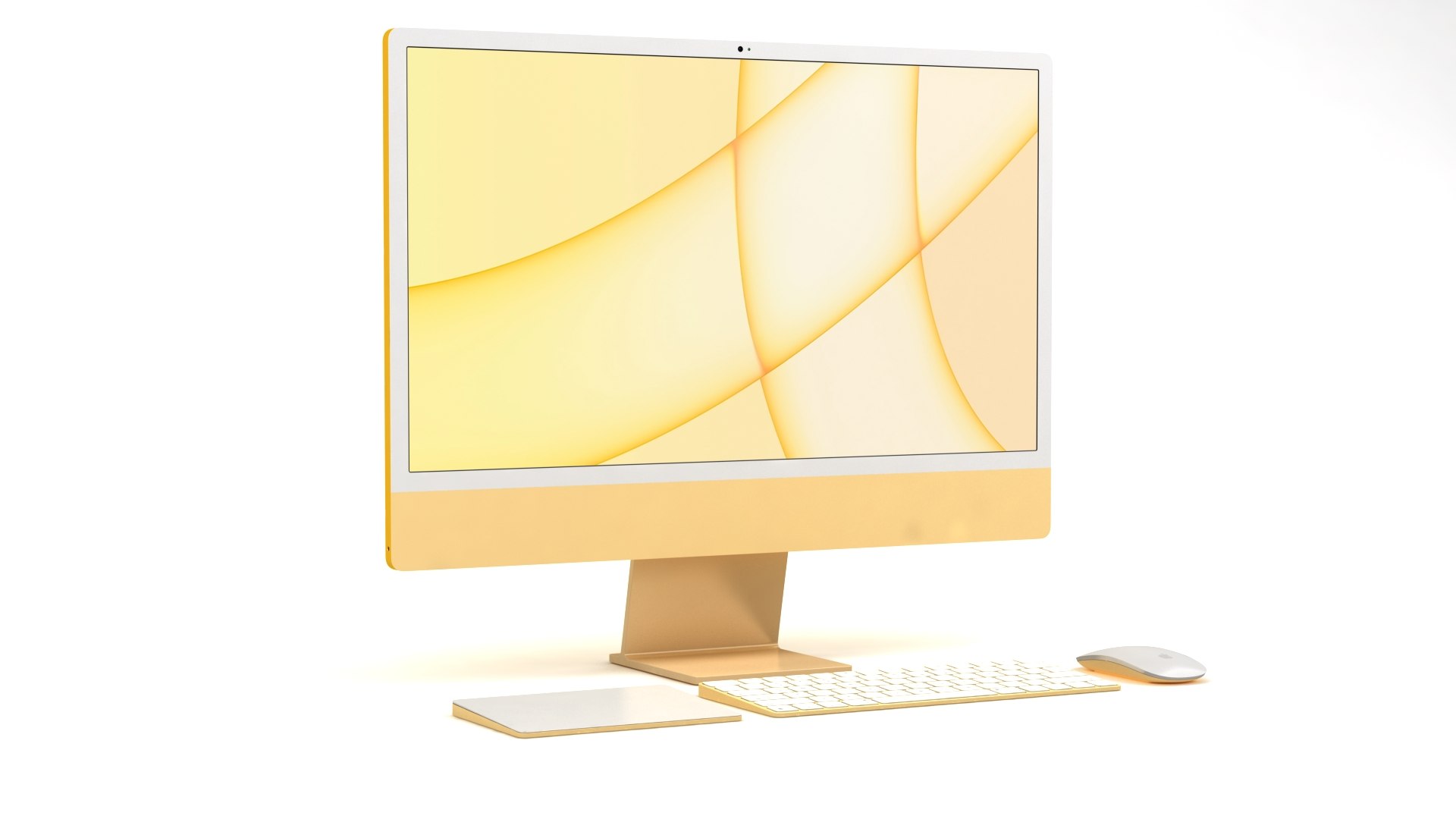 Apple IMac 24 Inch 2021 Yellow 3D - TurboSquid 1838430