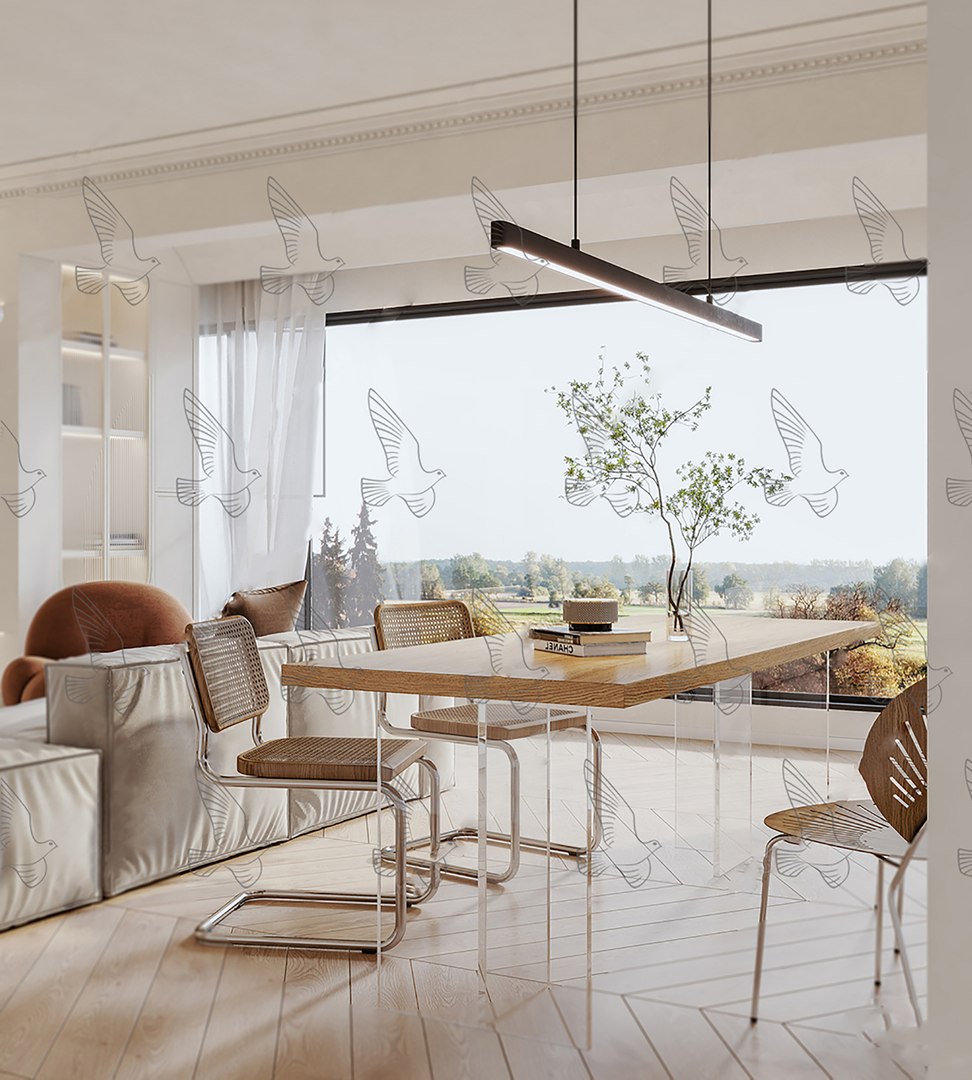 3D MAX-I-22-06-0022 Simplicity French Living and Dining Room model ...