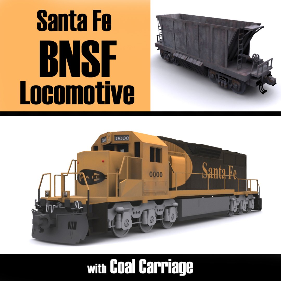 3D Santa Fe Bnsf Emd - TurboSquid 1206195