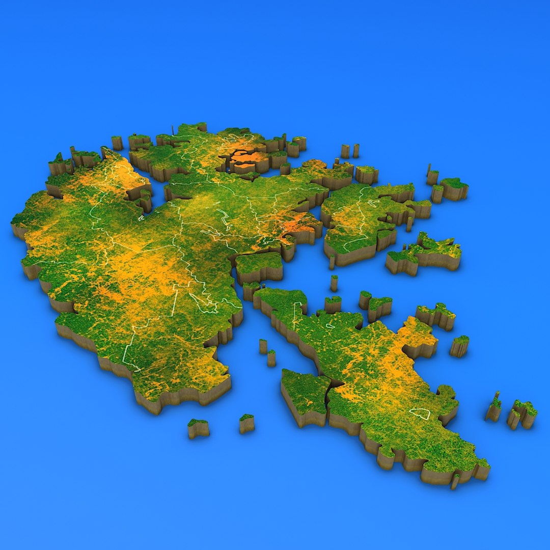 3d hong kong country model