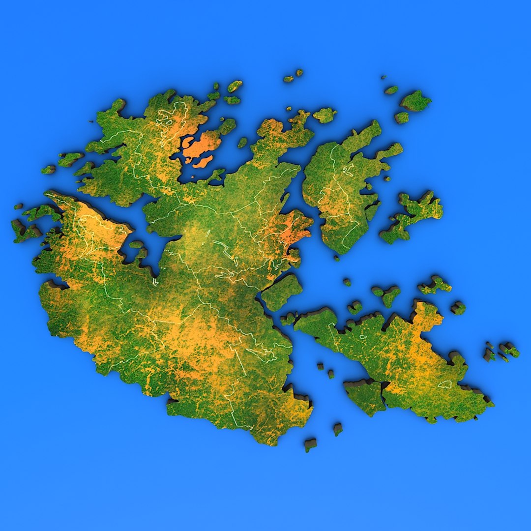 3d hong kong country model