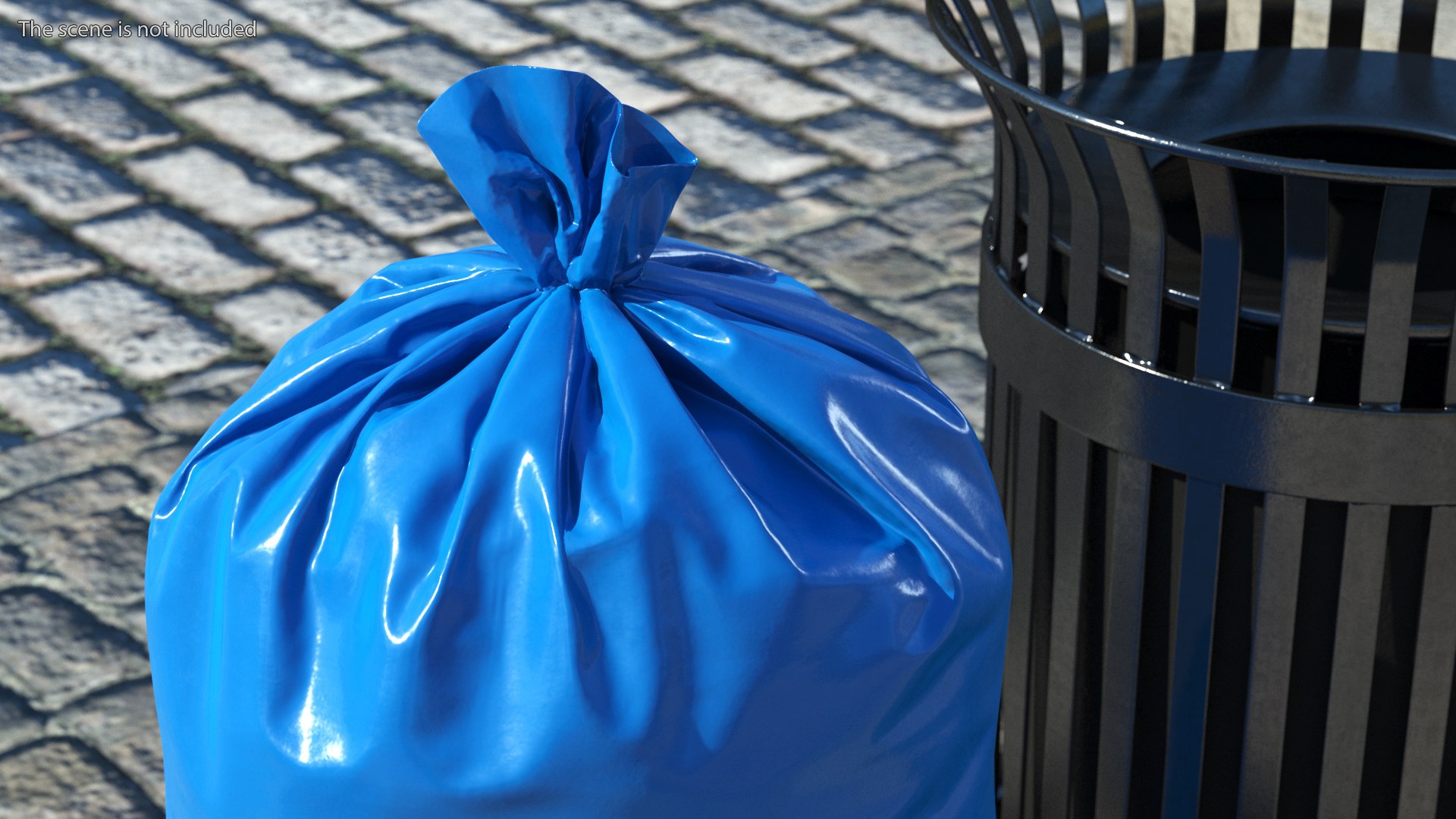 Tied Closed Big Blue Trash Bag 3D Model - TurboSquid 1839920