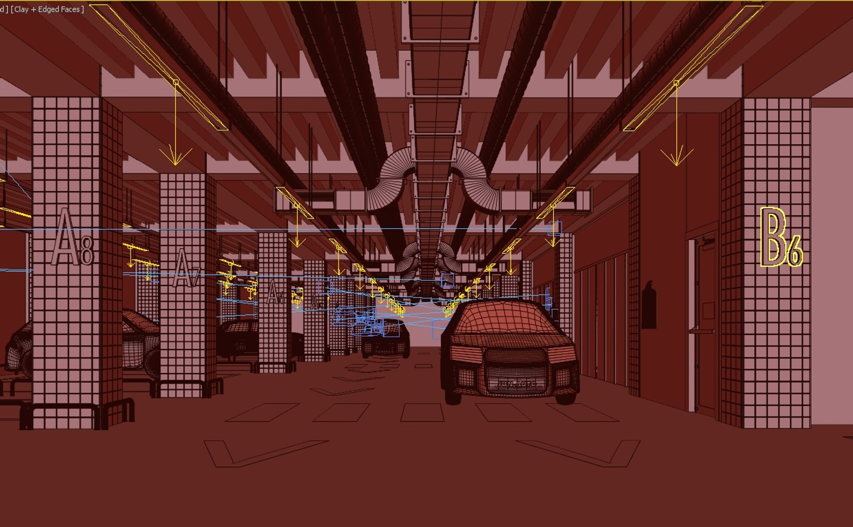 3D Model Parking Garage Interior - TurboSquid 2028332