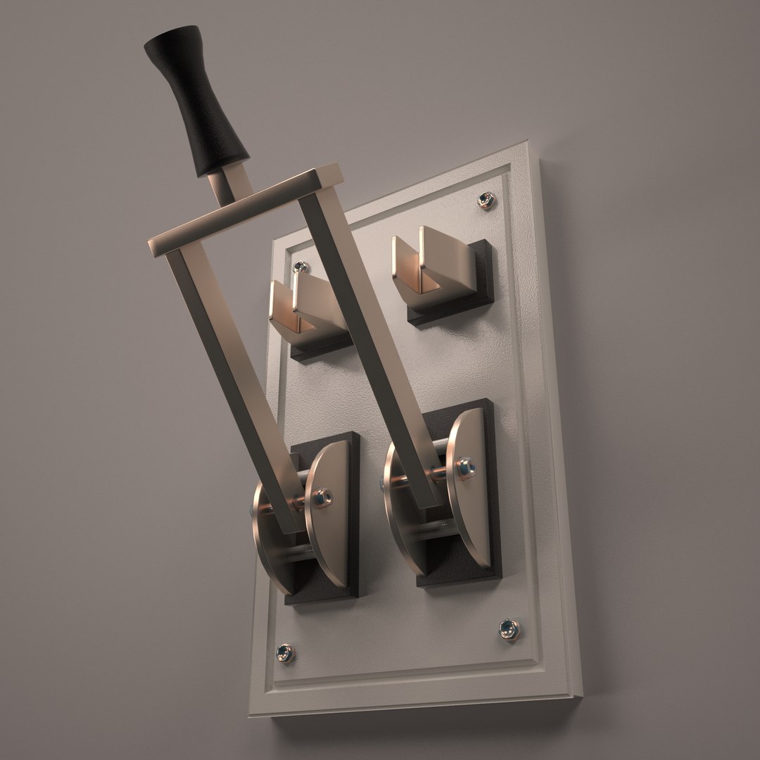 3D Double Electric Knife Switch - TurboSquid 1223377