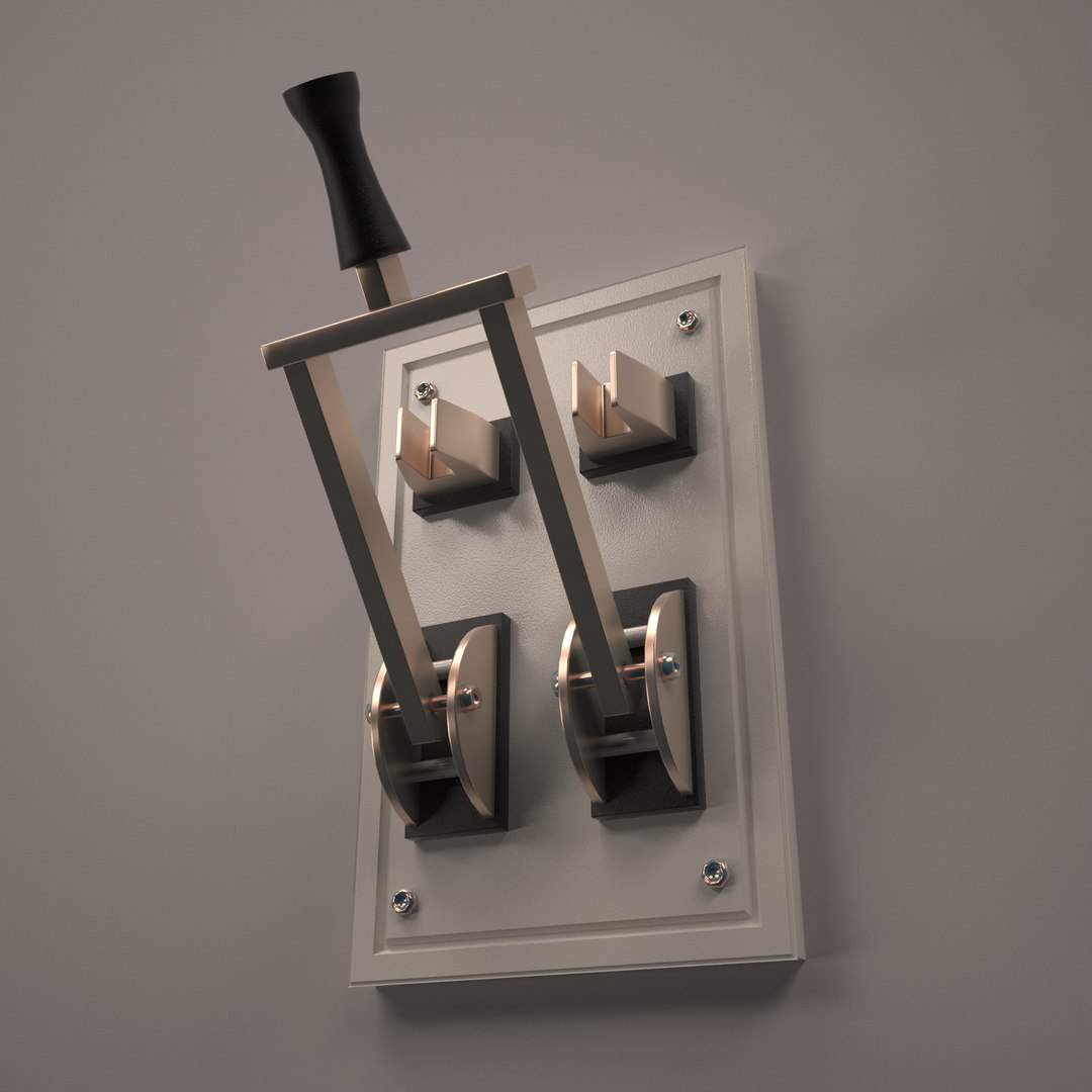 3D Double Electric Knife Switch - TurboSquid 1223377