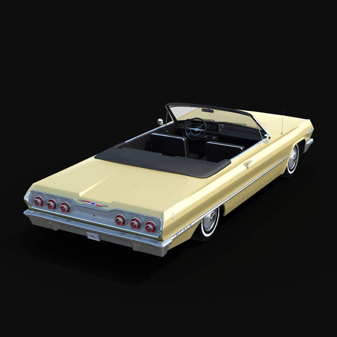 3d Model Of Impala 63 Convertible