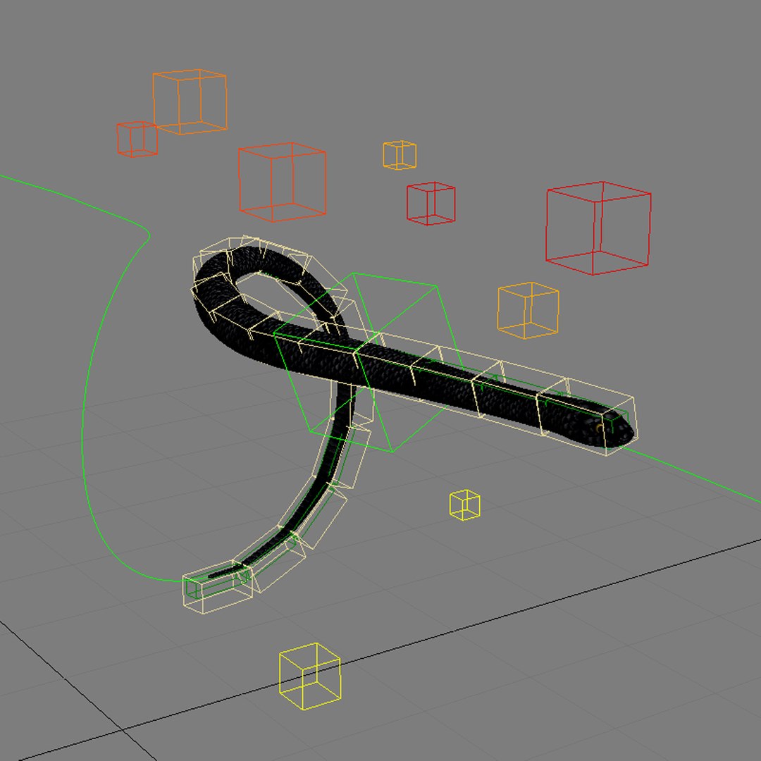 Snake Rigged 3d Model