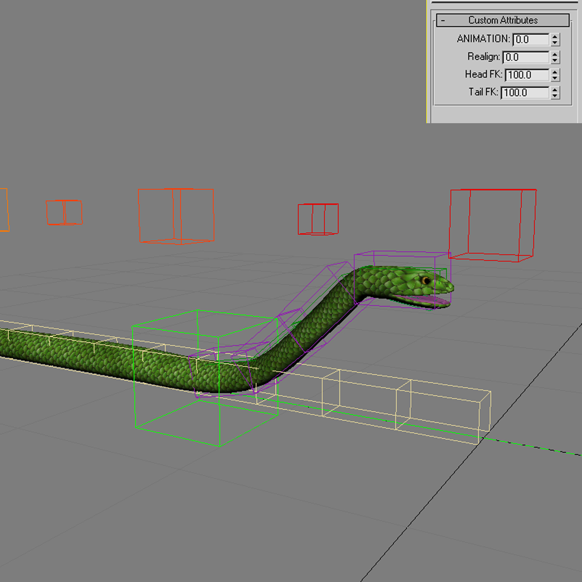 snake rigged 3d model