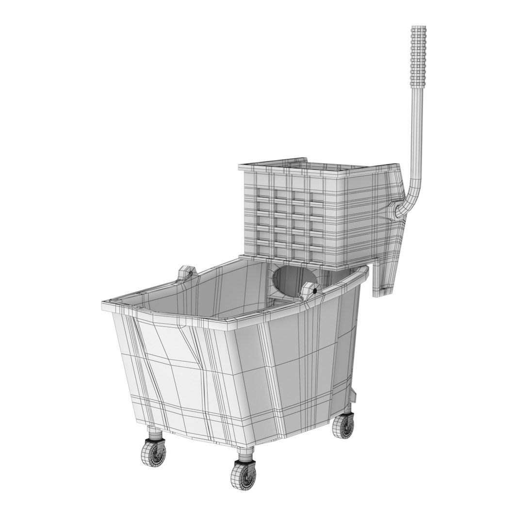 3D Realistic Bucket Mop Model - TurboSquid 1199966