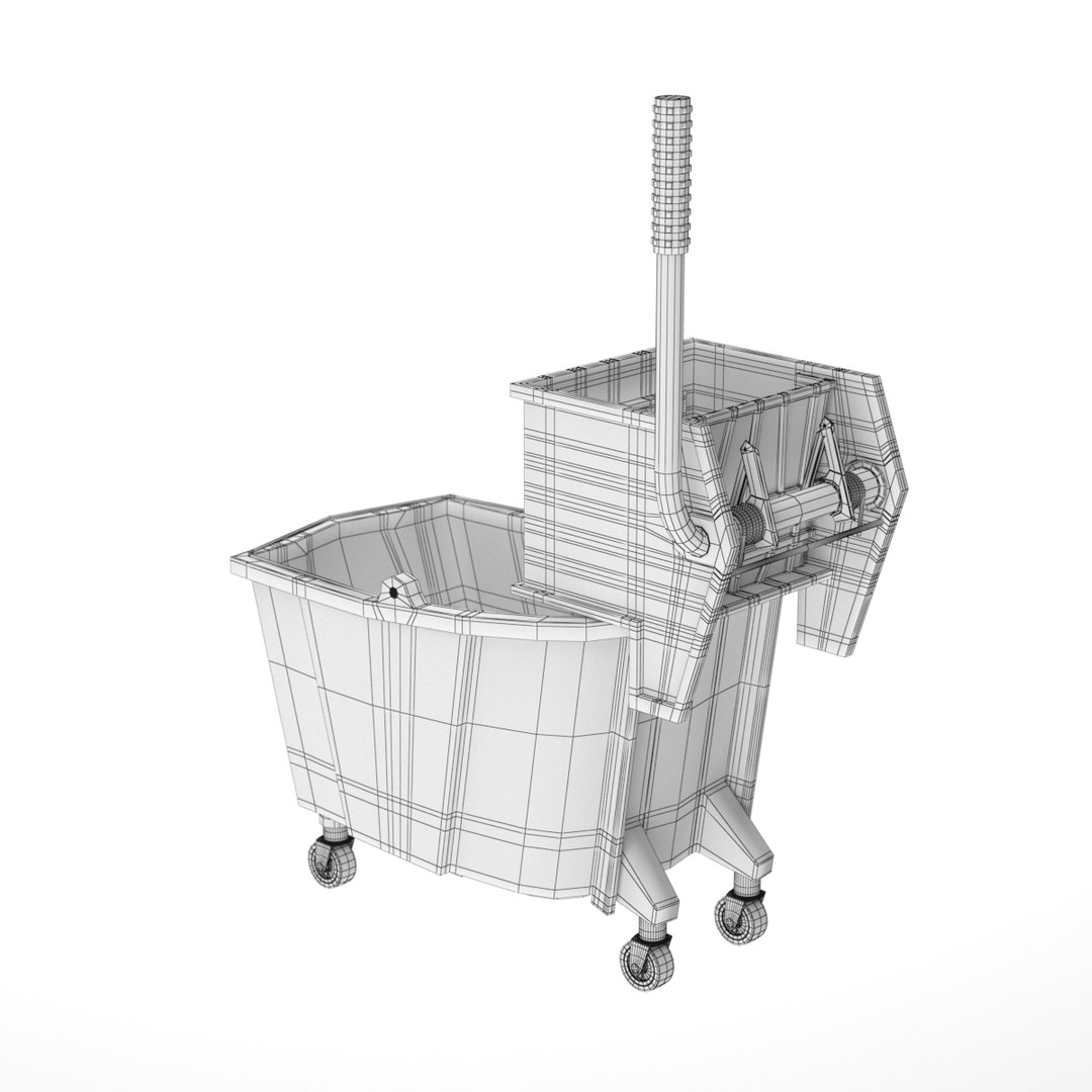 3D realistic bucket mop model - TurboSquid 1199966