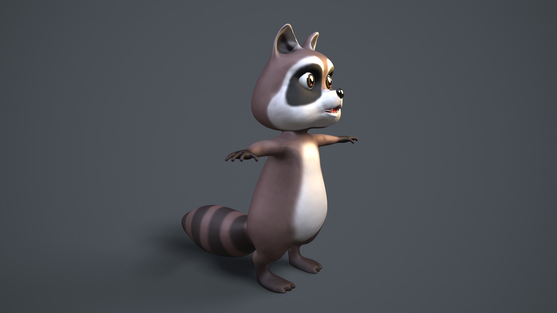 Animation Racoon 3D Model - TurboSquid 1681541