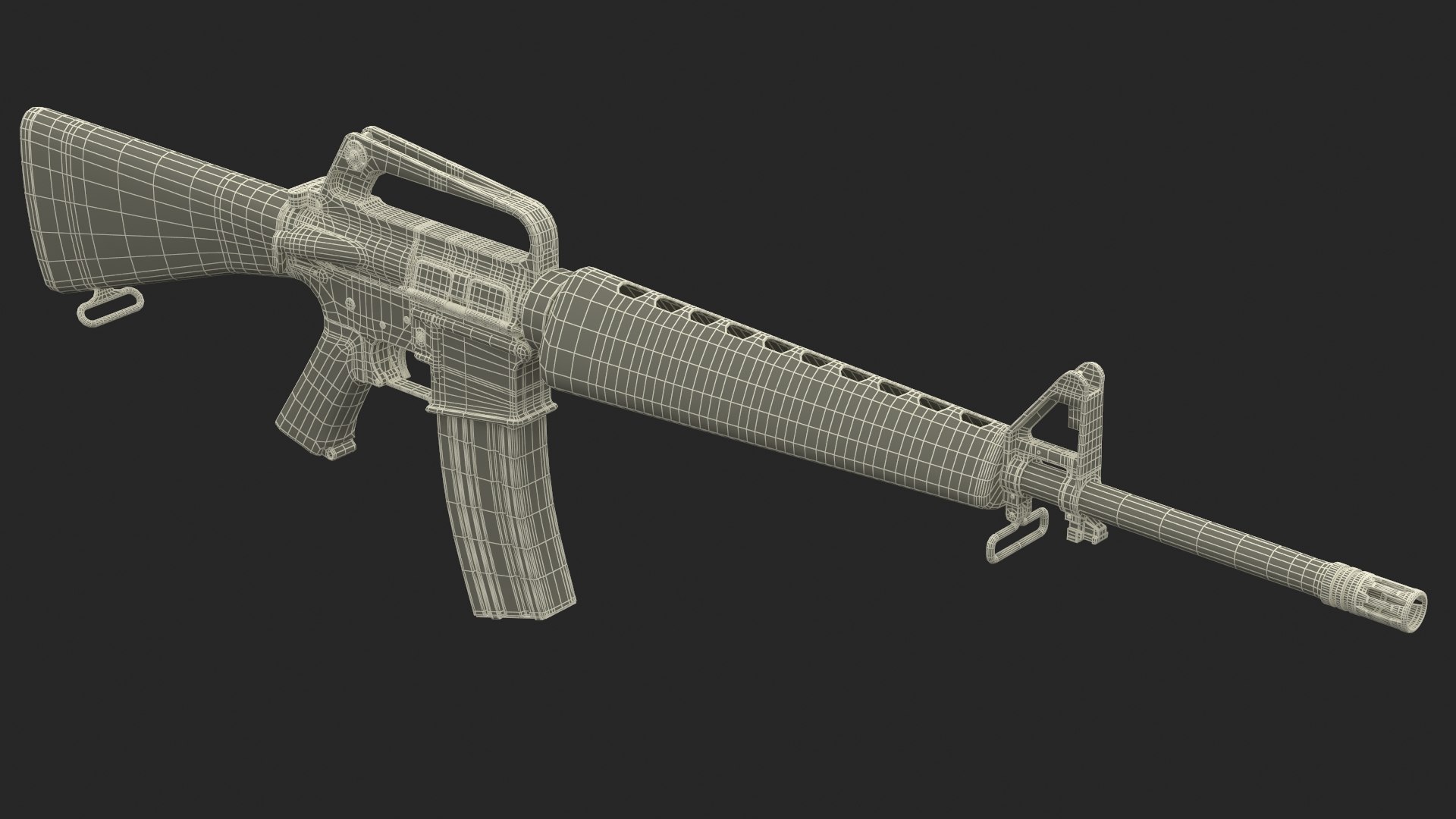 3D M16 Assault Rifle - TurboSquid 2216670