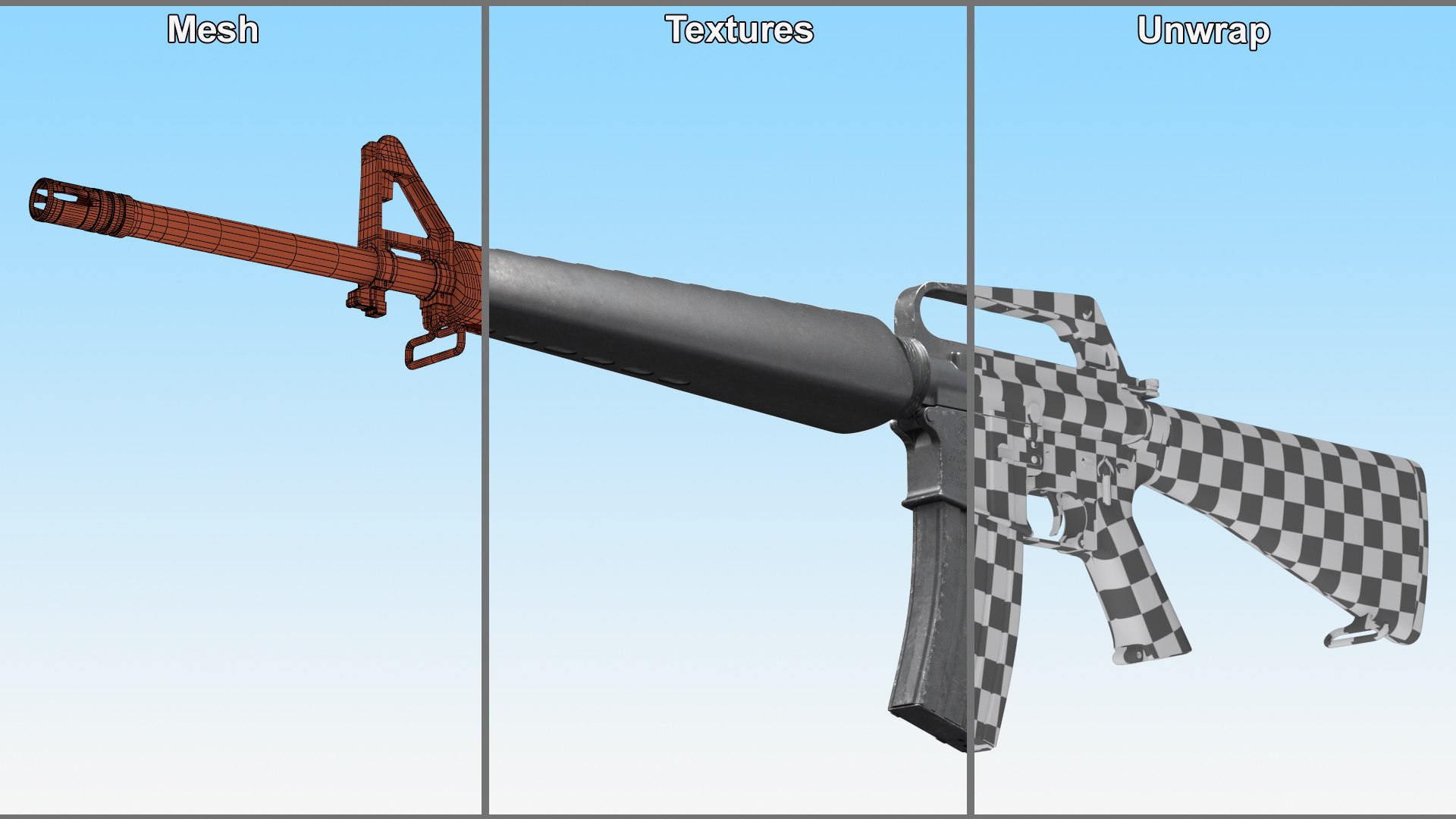 3D M16 Assault Rifle - TurboSquid 2216670