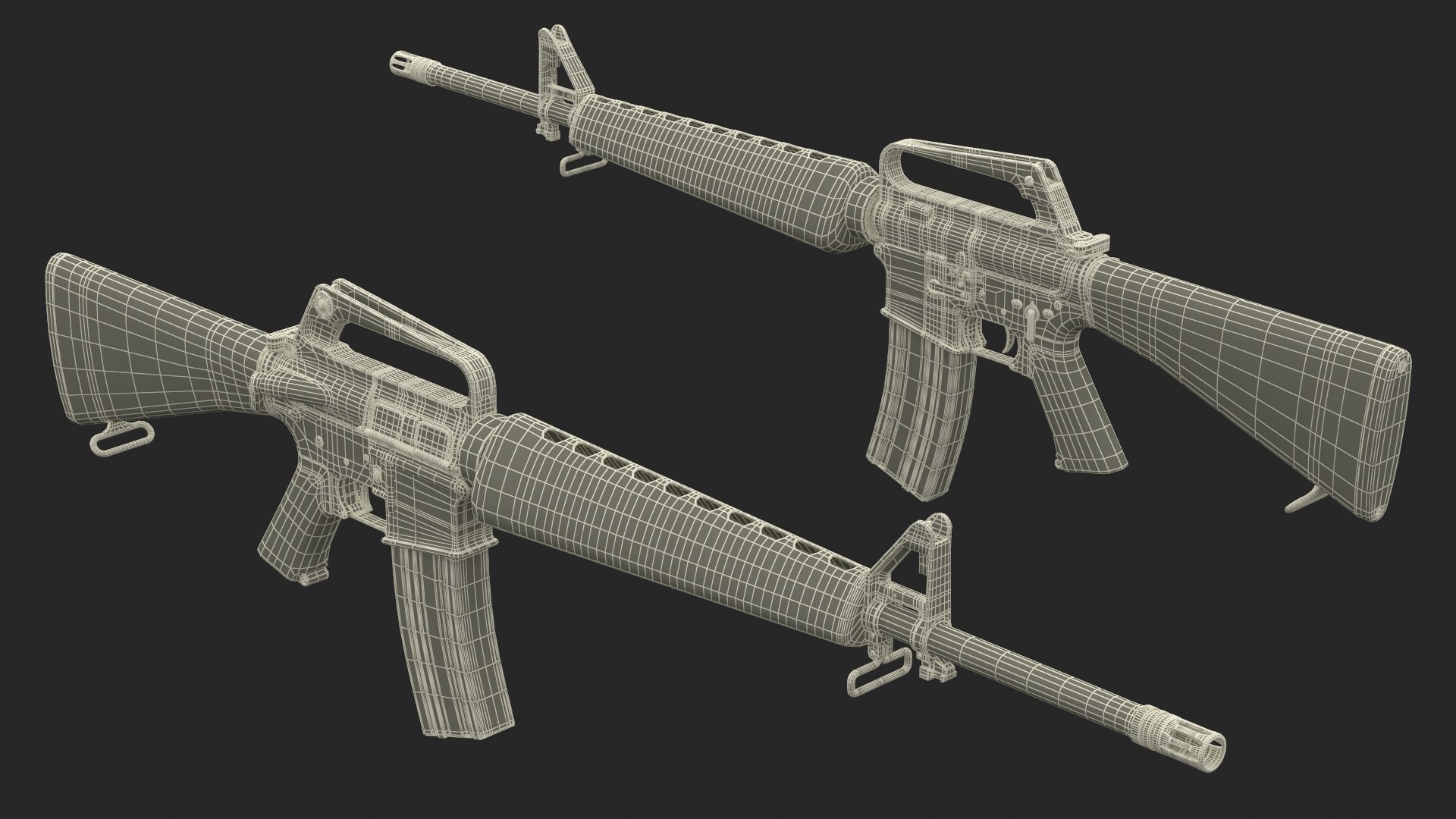 3D M16 Assault Rifle - TurboSquid 2216670