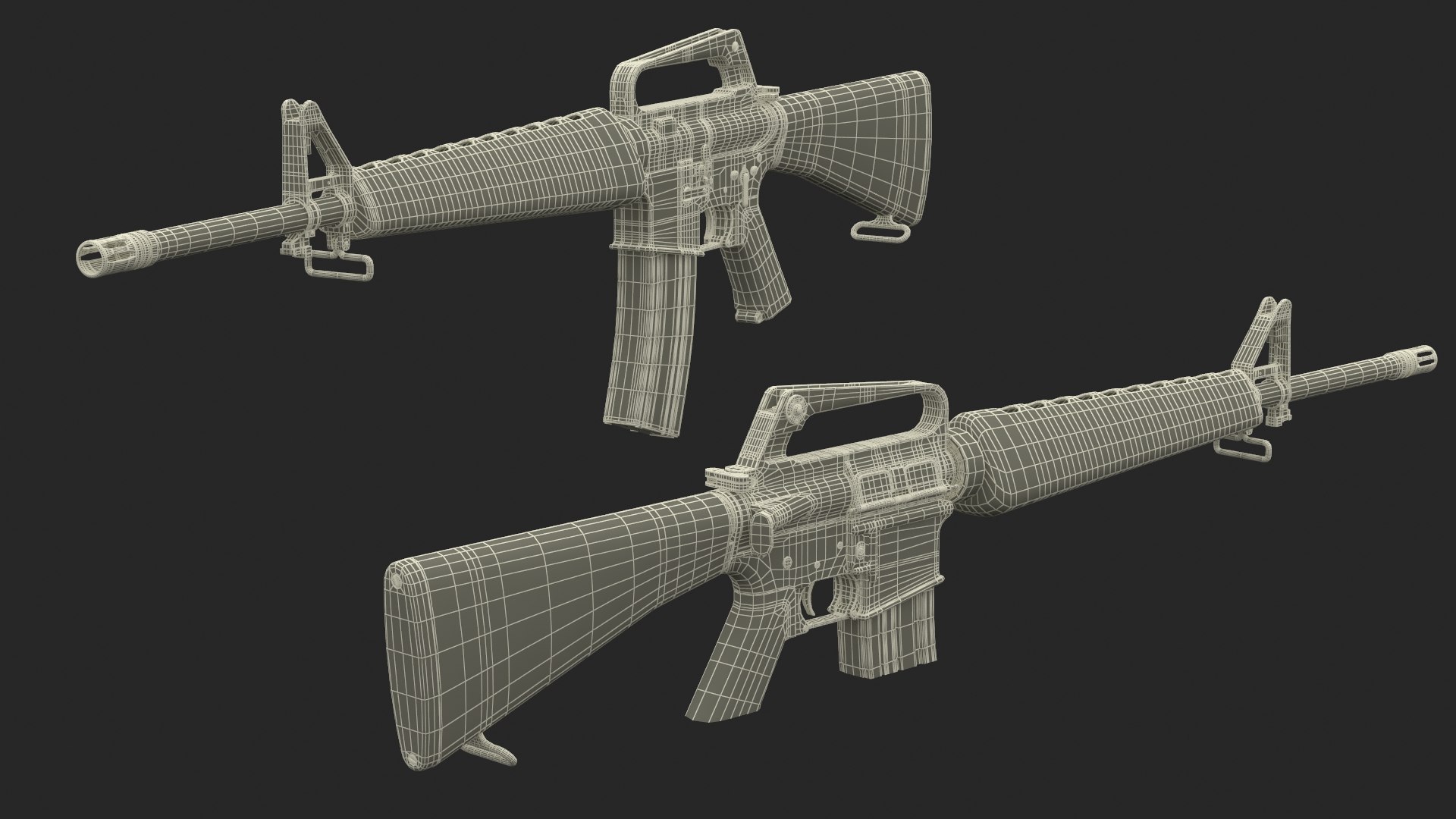 3D M16 Assault Rifle - TurboSquid 2216670