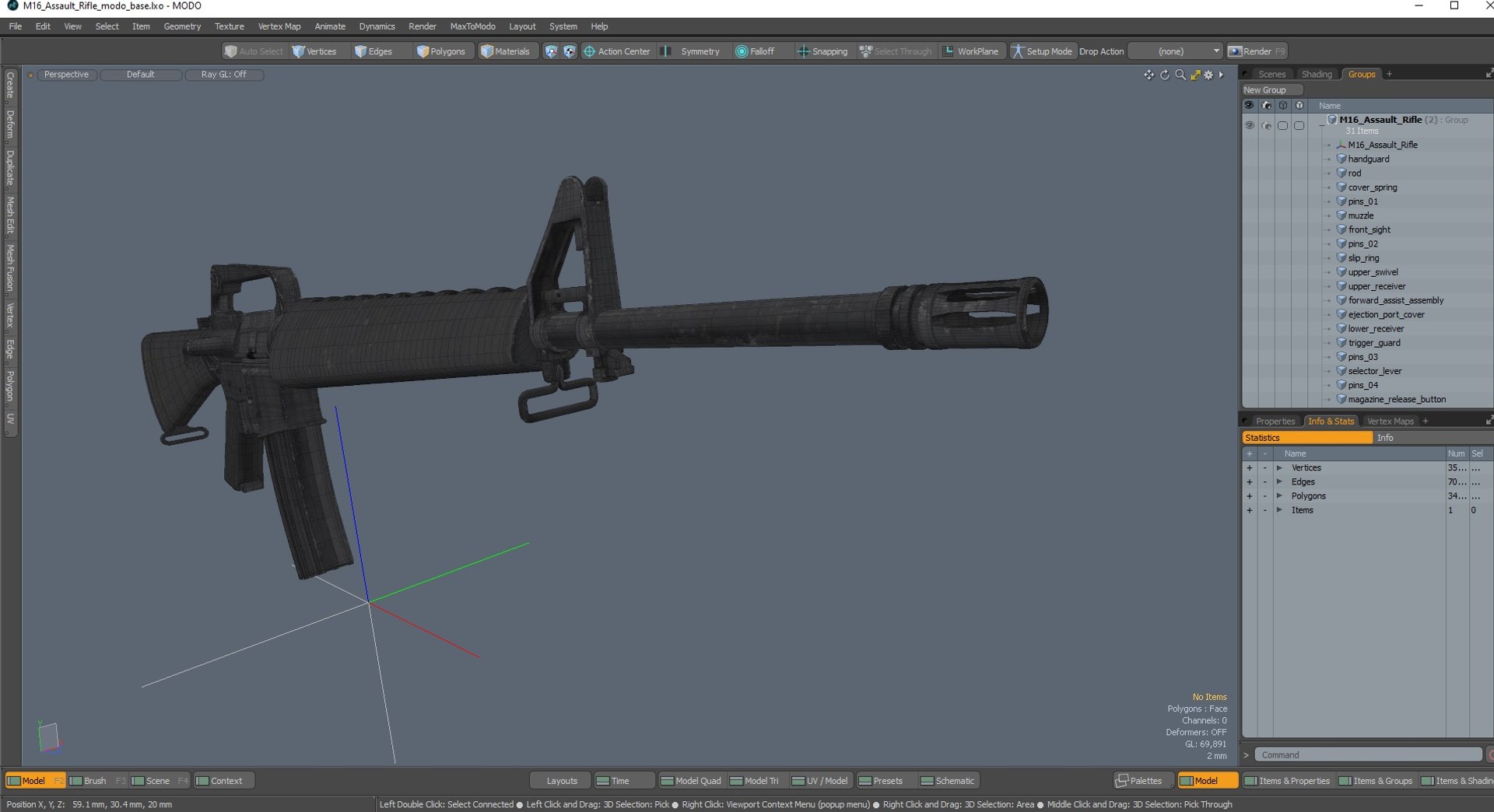 3D M16 Assault Rifle - TurboSquid 2216670
