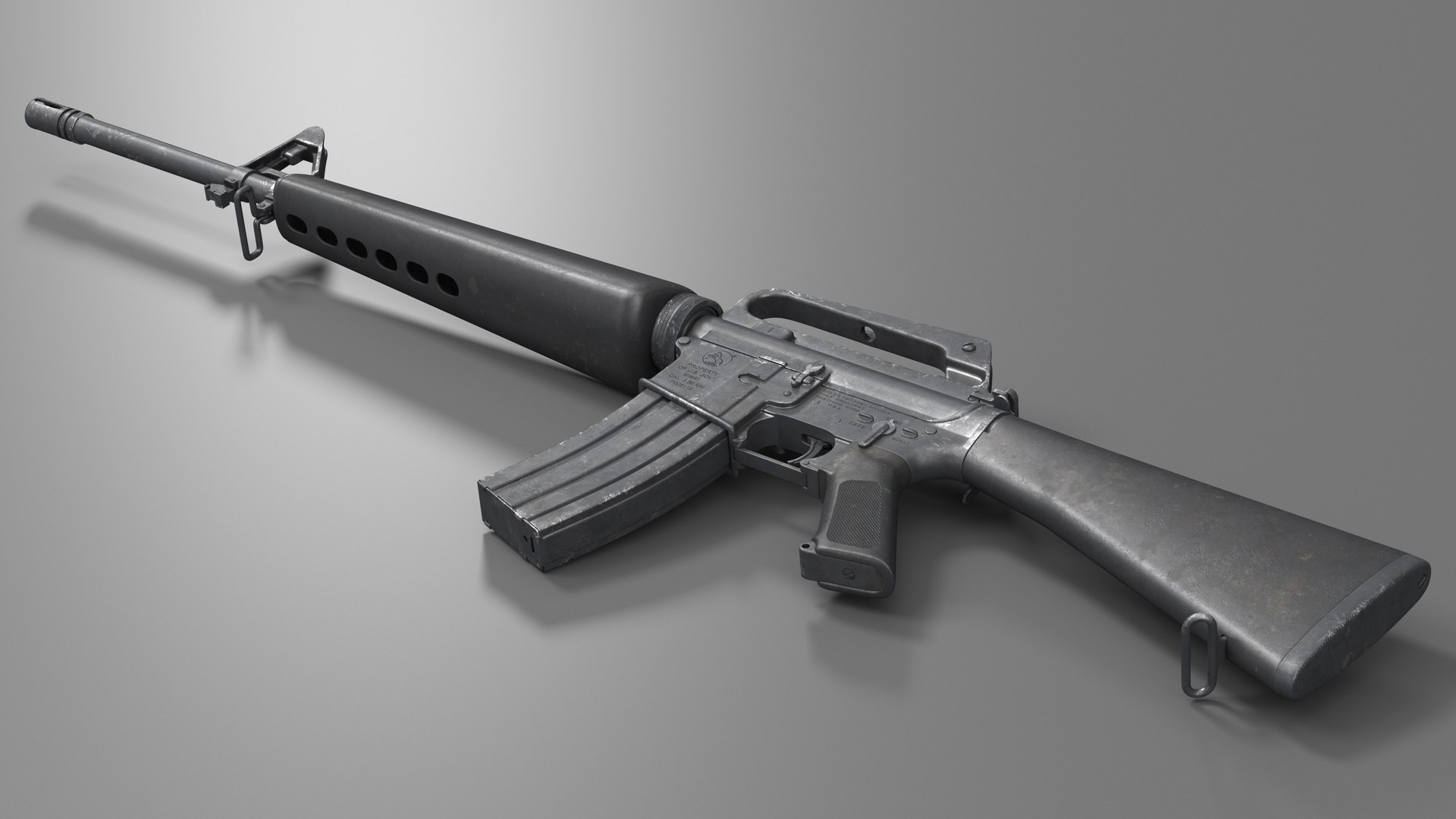 3D M16 Assault Rifle - TurboSquid 2216670