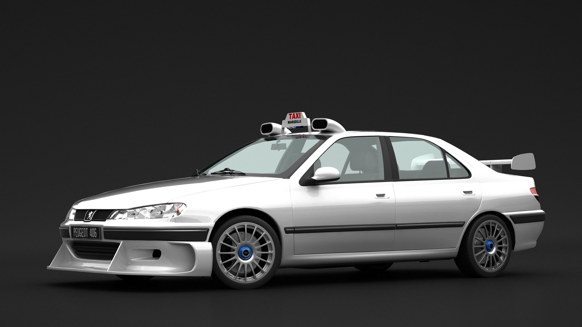 3D Peugeot 406 Taxi 2 - TurboSquid 2010877