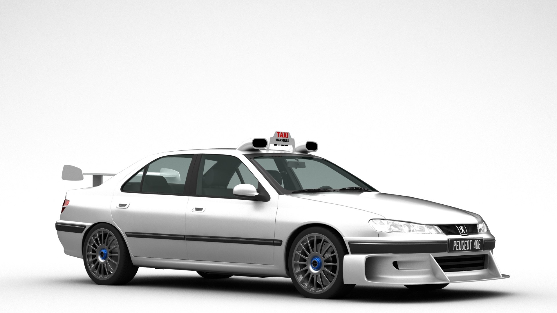 3D Peugeot 406 Taxi 2 - TurboSquid 2010877