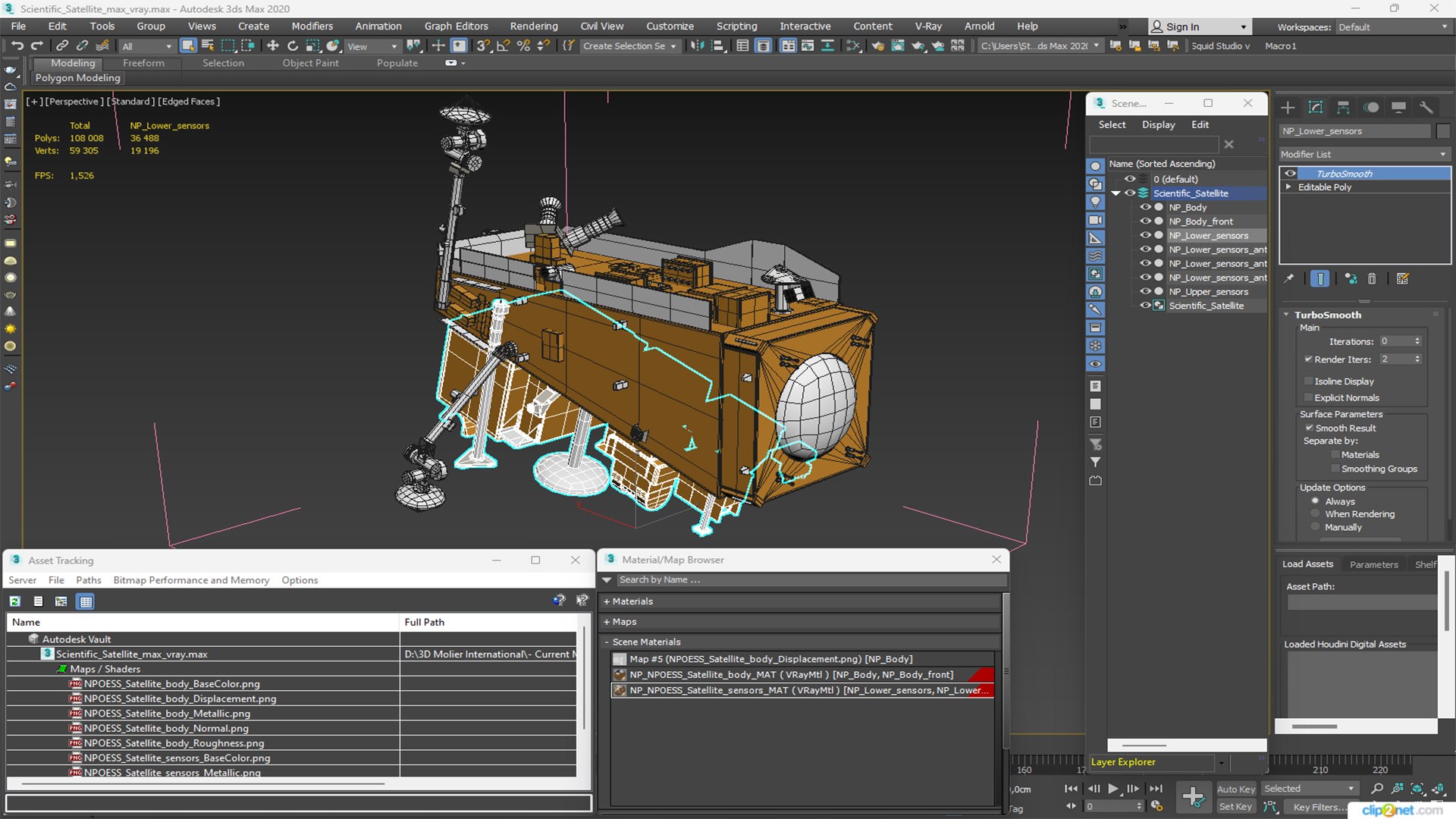 3D Model Scientific Satellite - TurboSquid 2317714