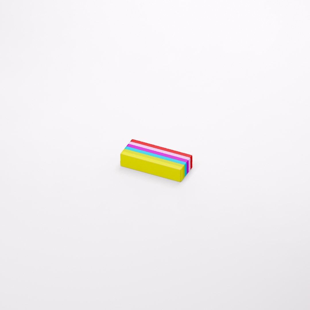 3d Rainbow Eraser