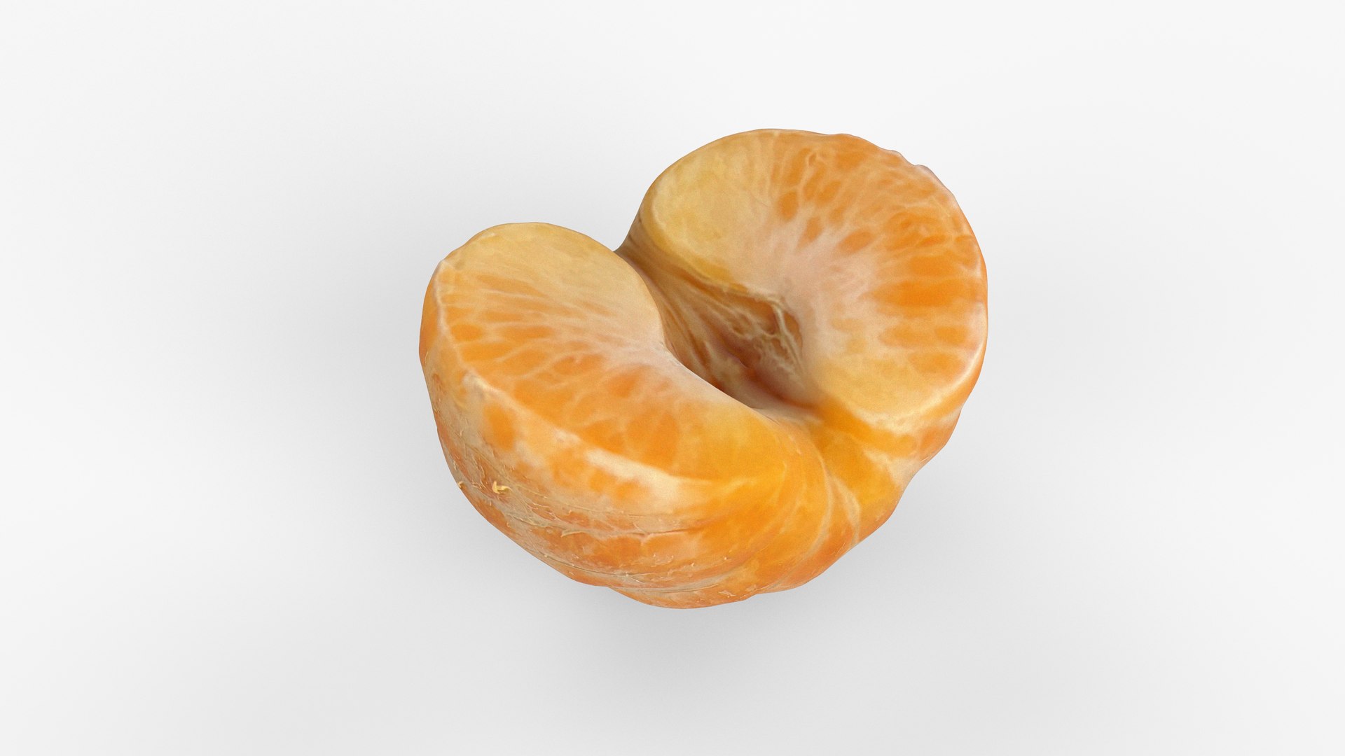 3D Model Photorealistic 3D Scan Of Half A Mandarin - TurboSquid 2304660