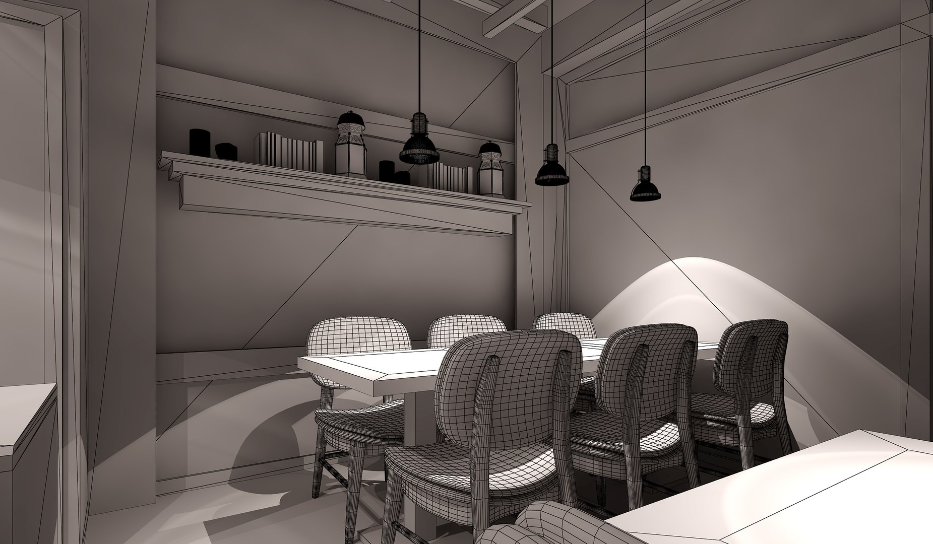 Restaurant Interior 3d Model