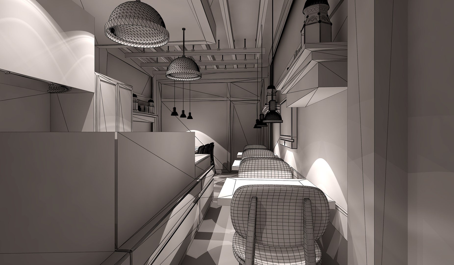 Restaurant Interior 3d Model