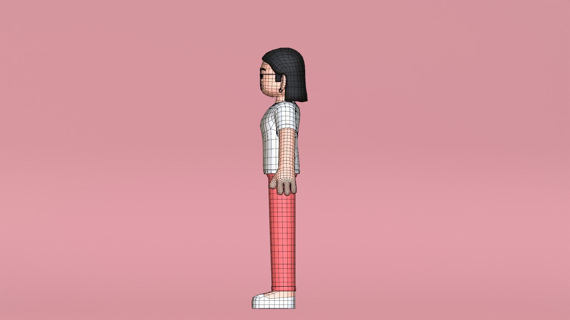 Minimal Simple Girl Cartoon Character 3D model - TurboSquid 2164039