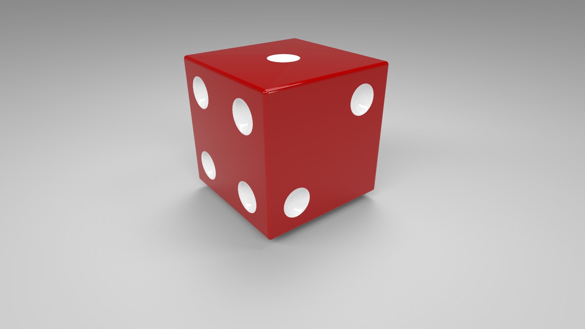 3D Model High Poly Die - Classic And Red And White - TurboSquid 1960832