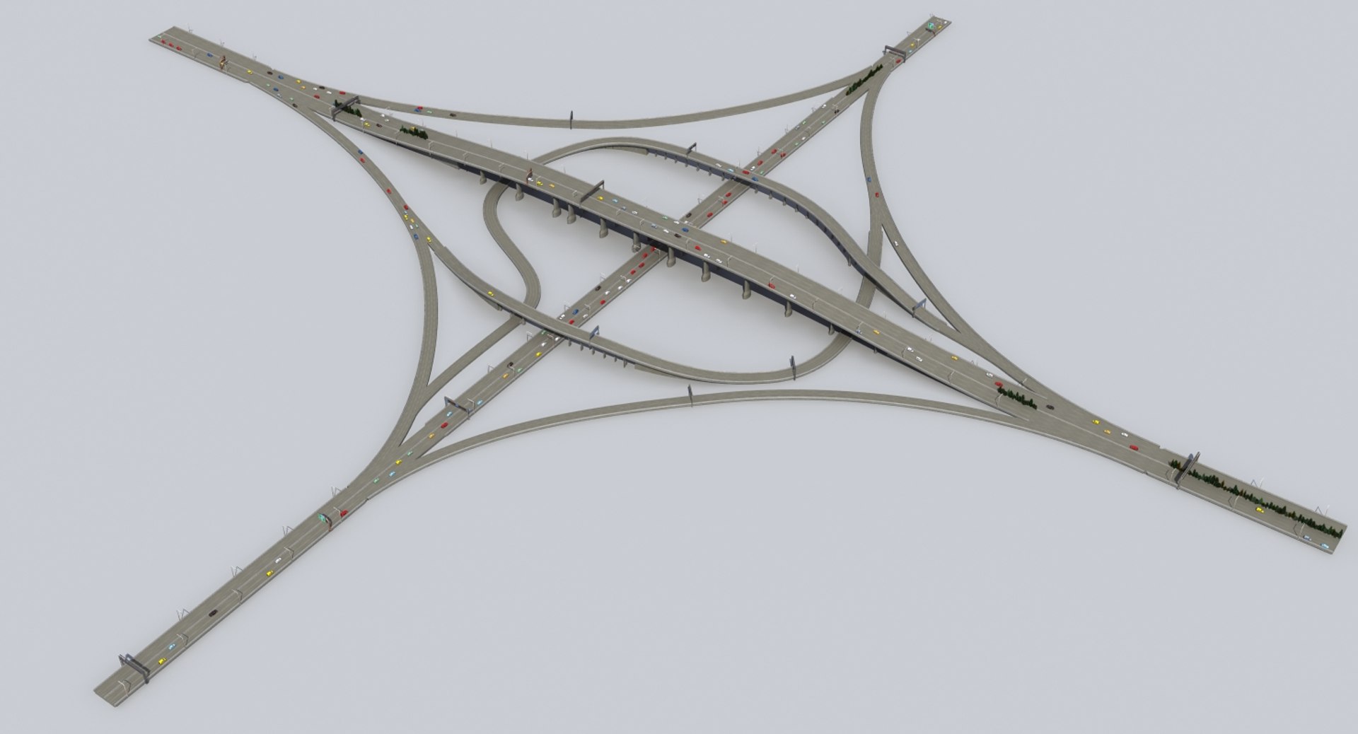 3d Model Freeway Intersection