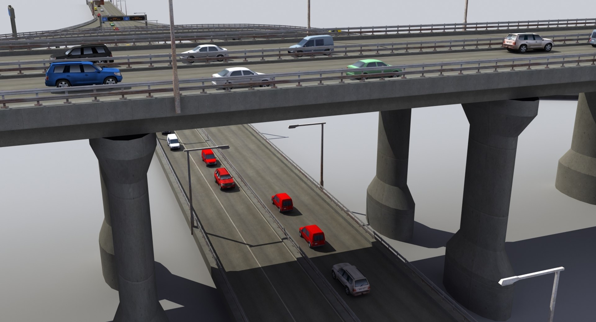 3d Model Freeway Intersection