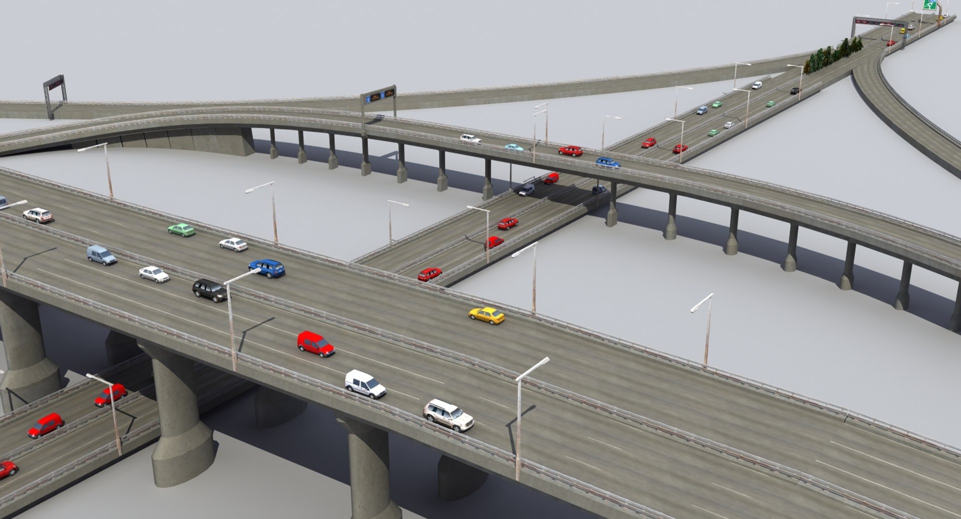 3d Model Freeway Intersection
