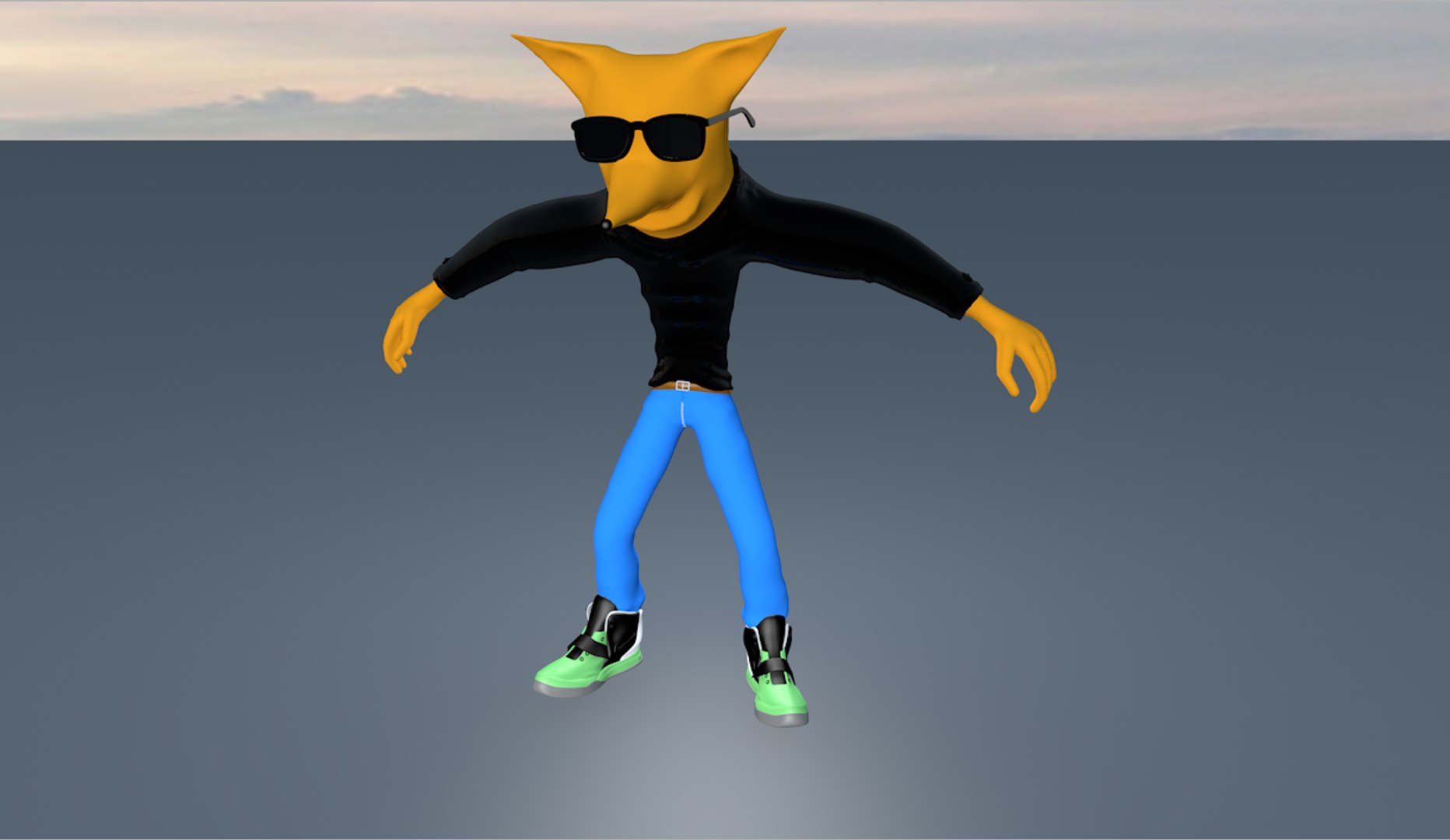 3dsmax character crash bandicoot redesign