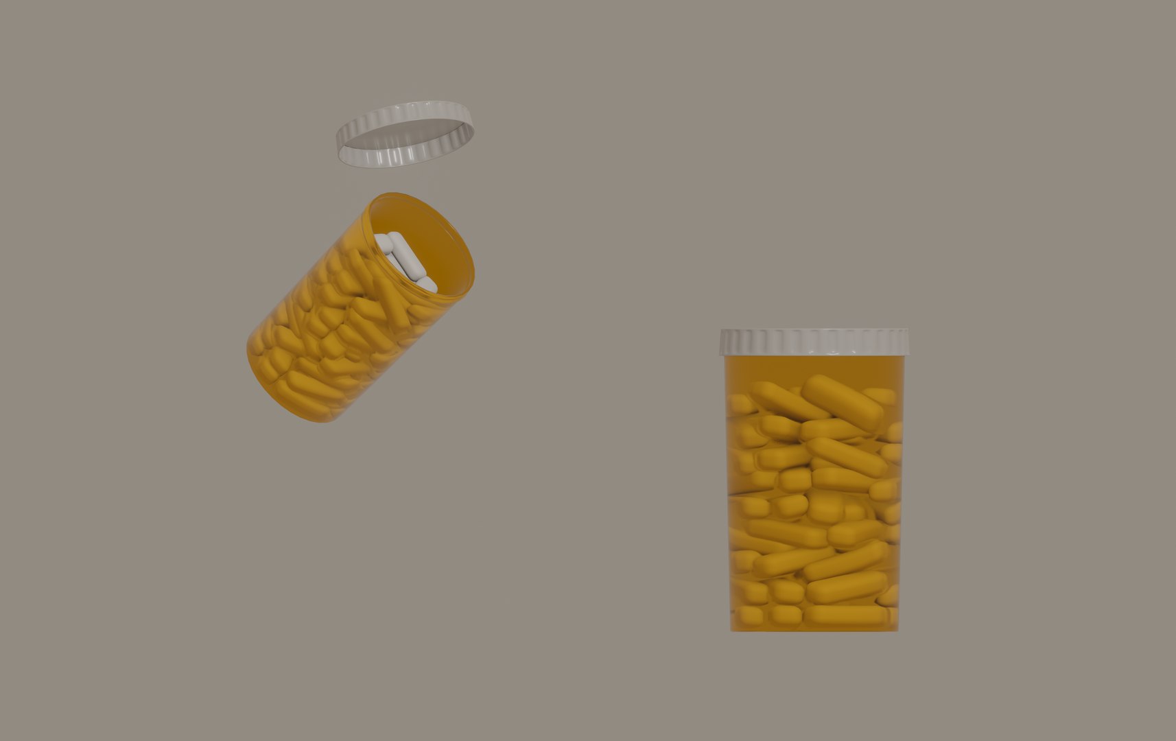 Pill Bottle 3D Model - TurboSquid 2058747