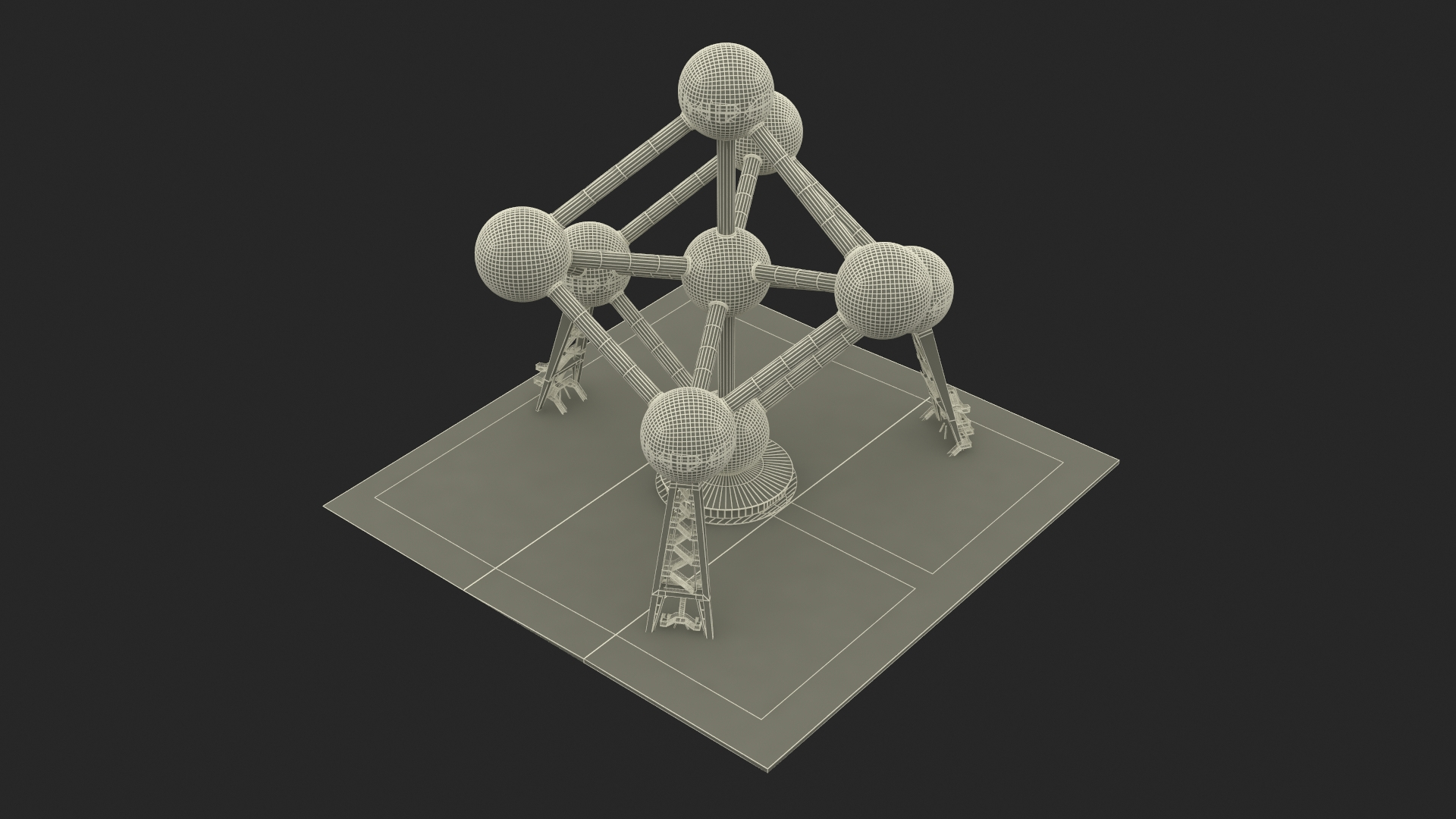 Atomium Building In Brussels 3D Model - TurboSquid 2217157