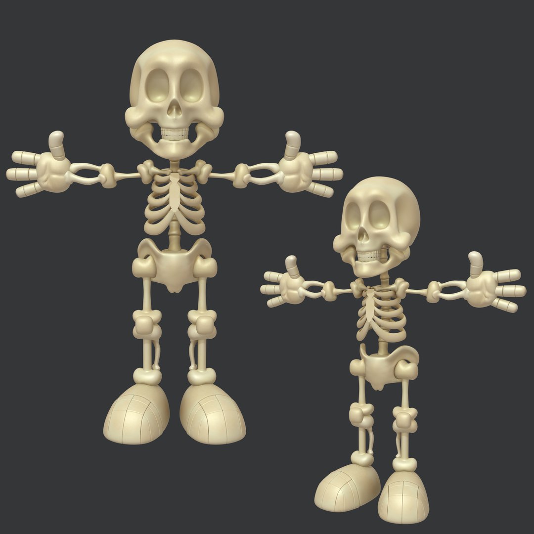 3D Cartoon Skeleton - TurboSquid 1669277