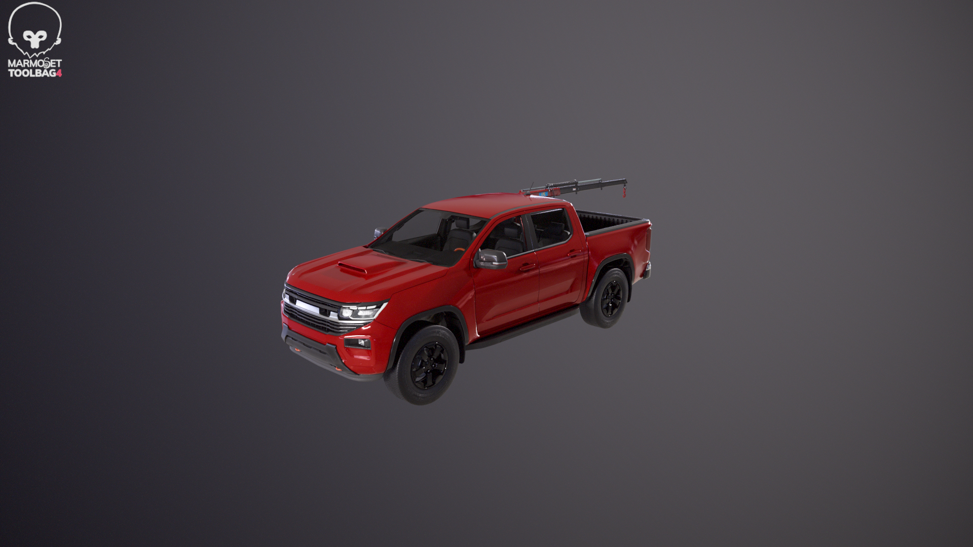 3D Model Generic Pickup Truck With Small Telescopic Crane - TurboSquid ...