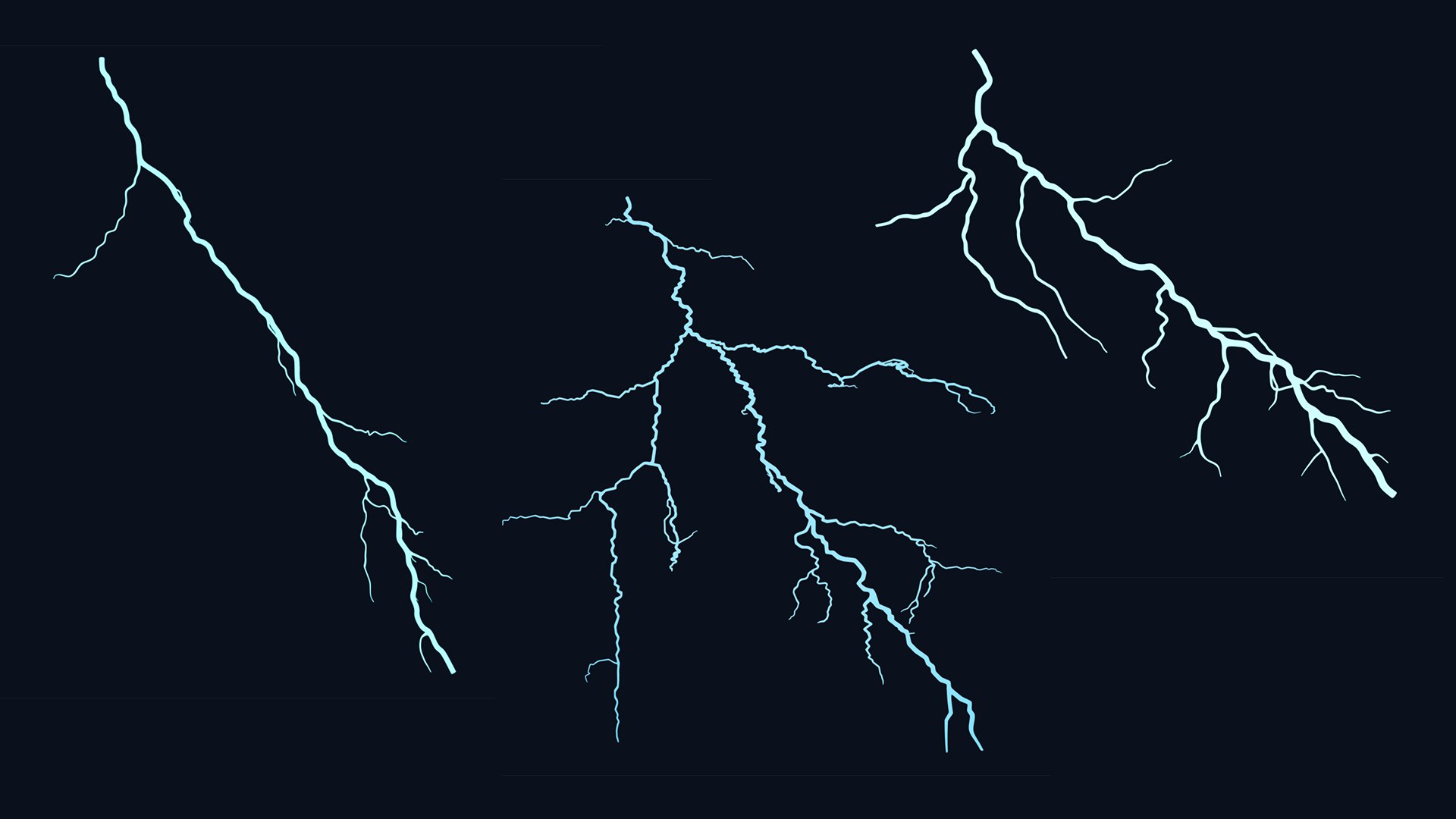 3D Cartoon Lightning Bolts Collection Model - TurboSquid 2298947