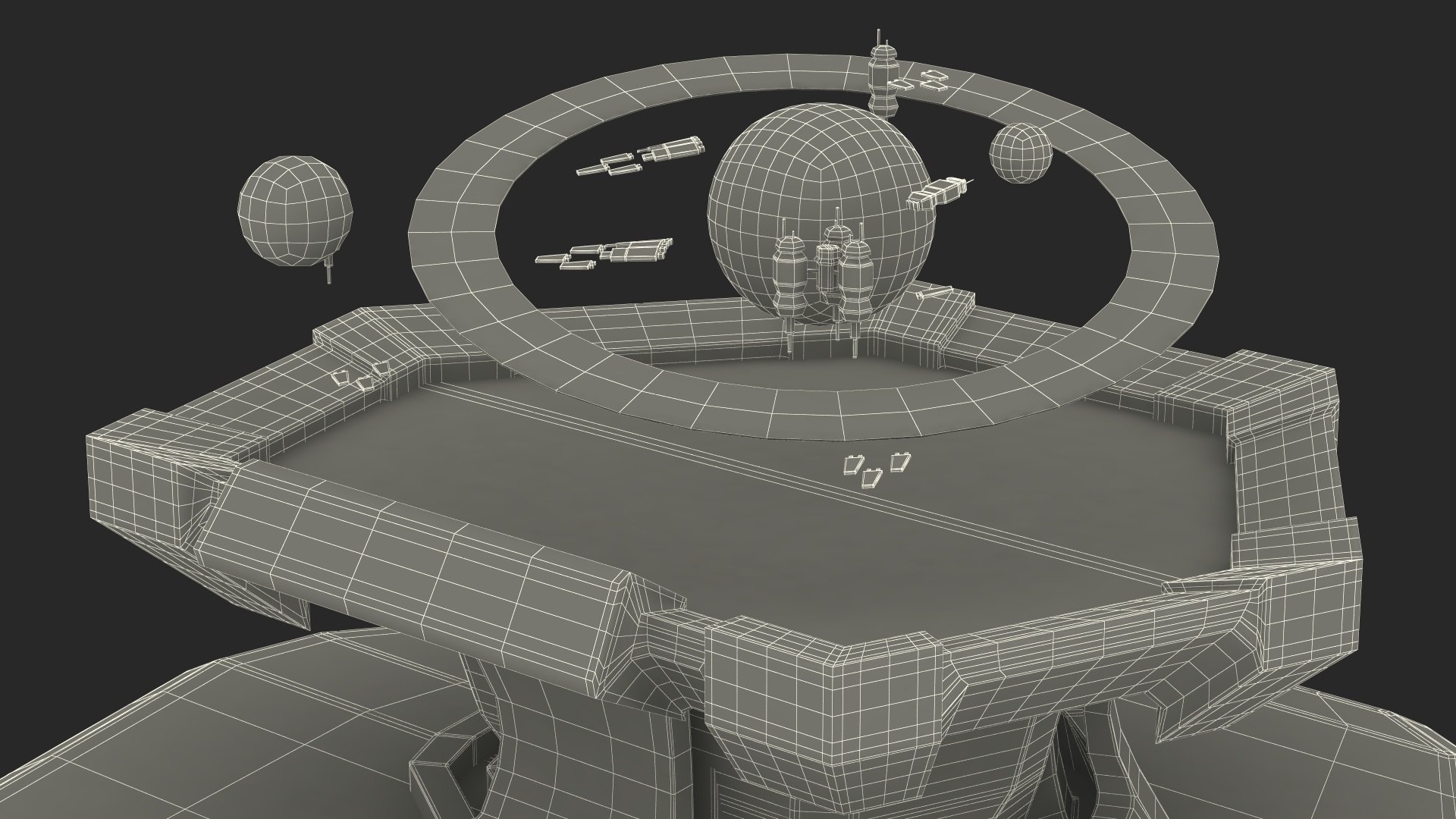 Grey Sci-fi Command Center Table 3D model - TurboSquid 2123580