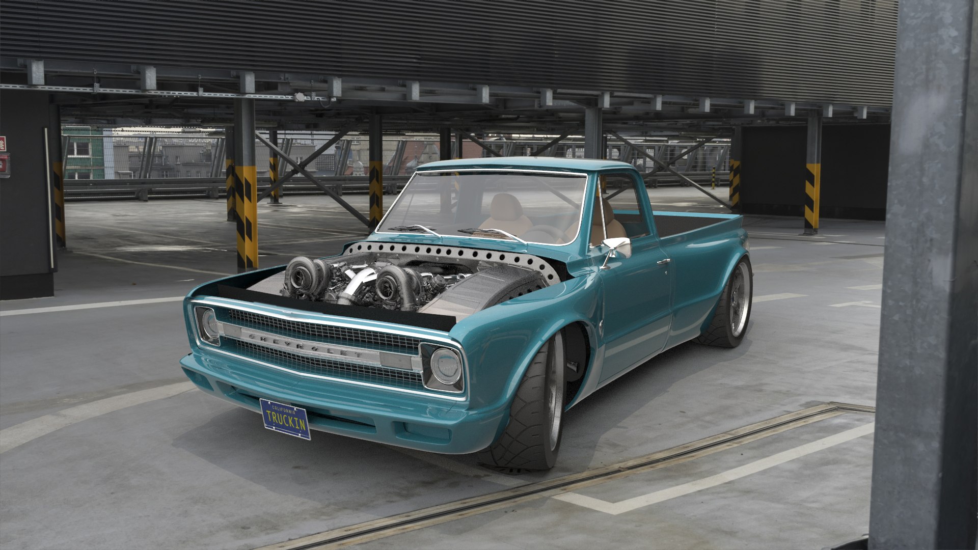 C10 Pickup Cutom Widebody 3D Model - TurboSquid 1991025