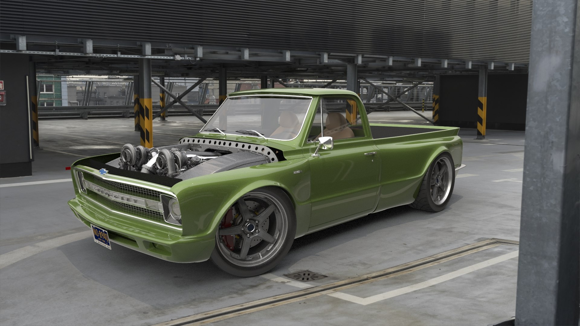 C10 Pickup Cutom Widebody 3D Model - TurboSquid 1991025