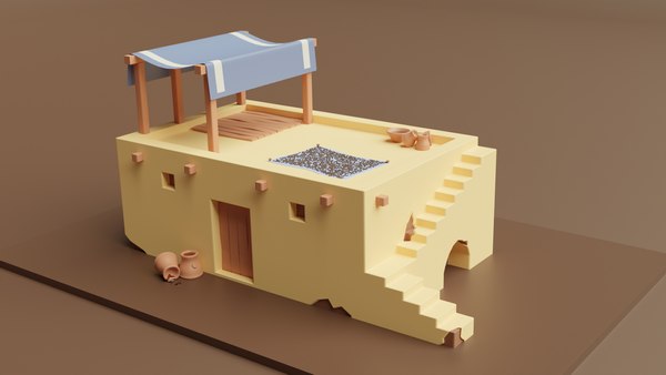 LowPoly 3D Model of a Ancient Mesopotamian House 3D model - TurboSquid ...