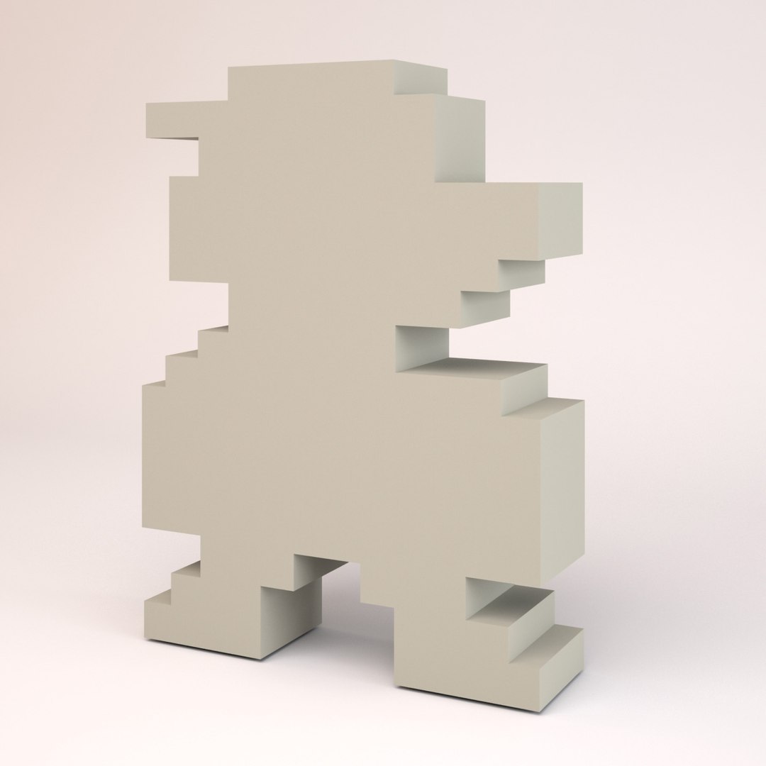 Parody 8-bit Character 3D Model - TurboSquid 1256146