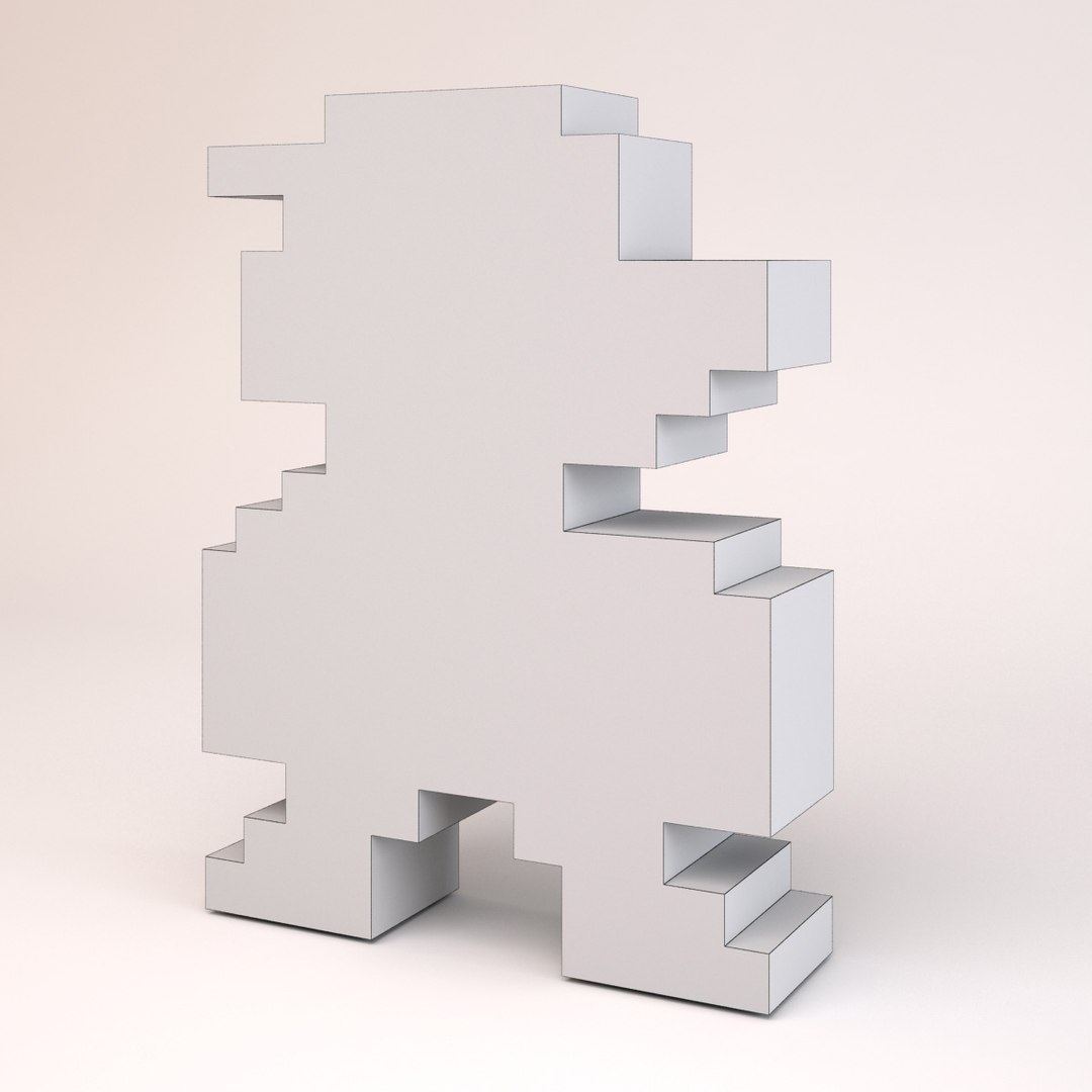Parody 8-bit Character 3D Model - TurboSquid 1256146