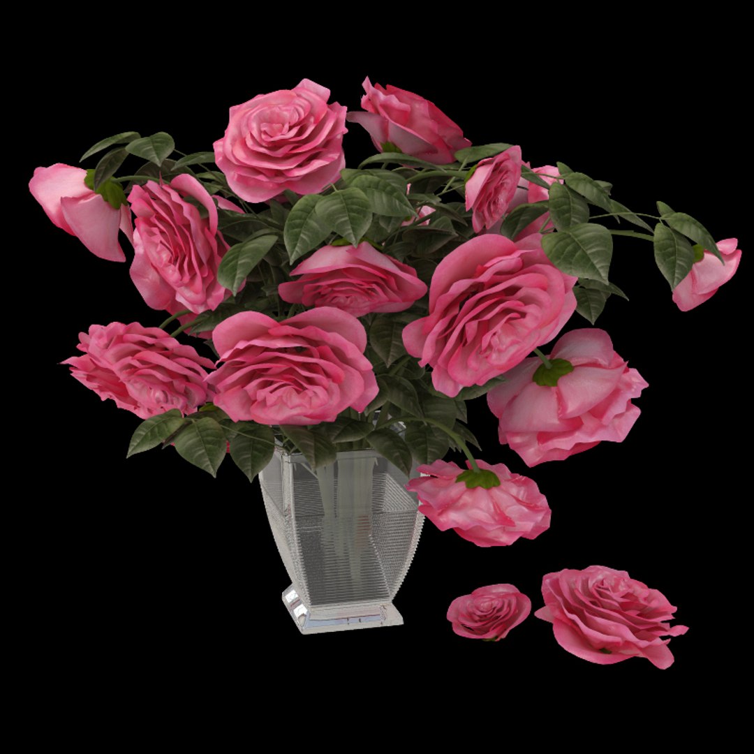 Pink Rose 3d Obj