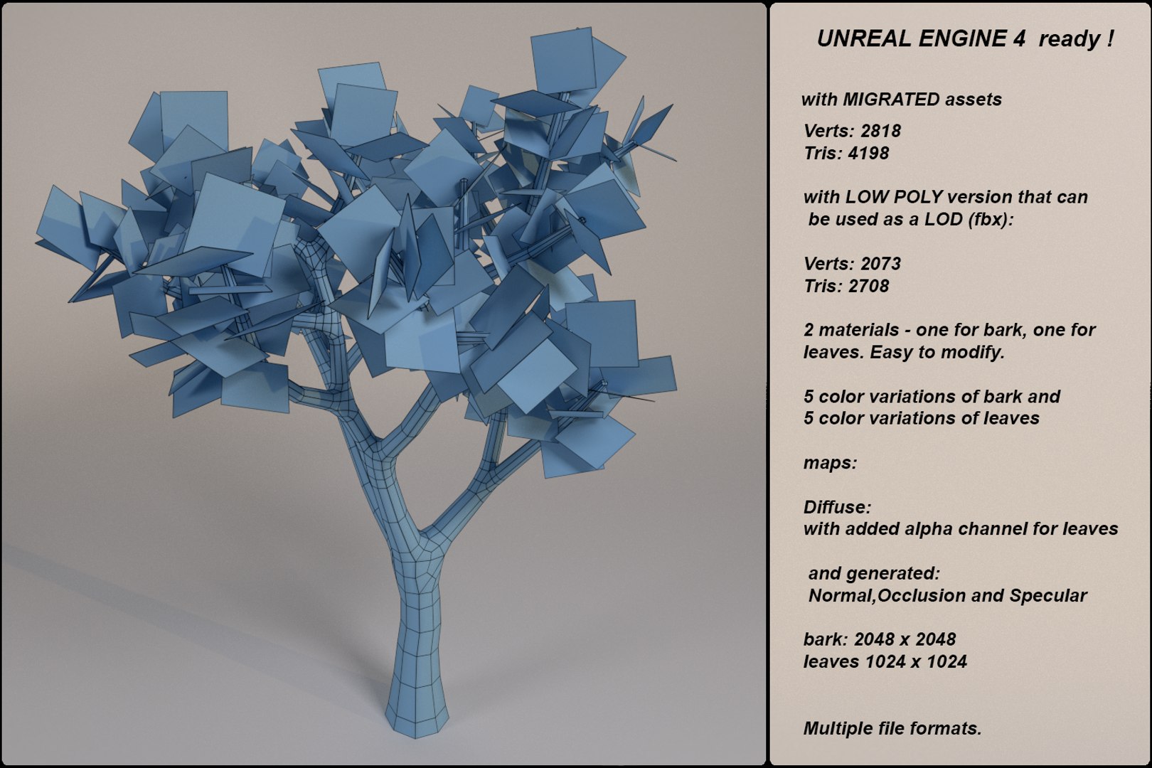 3d model fantasy tree 09