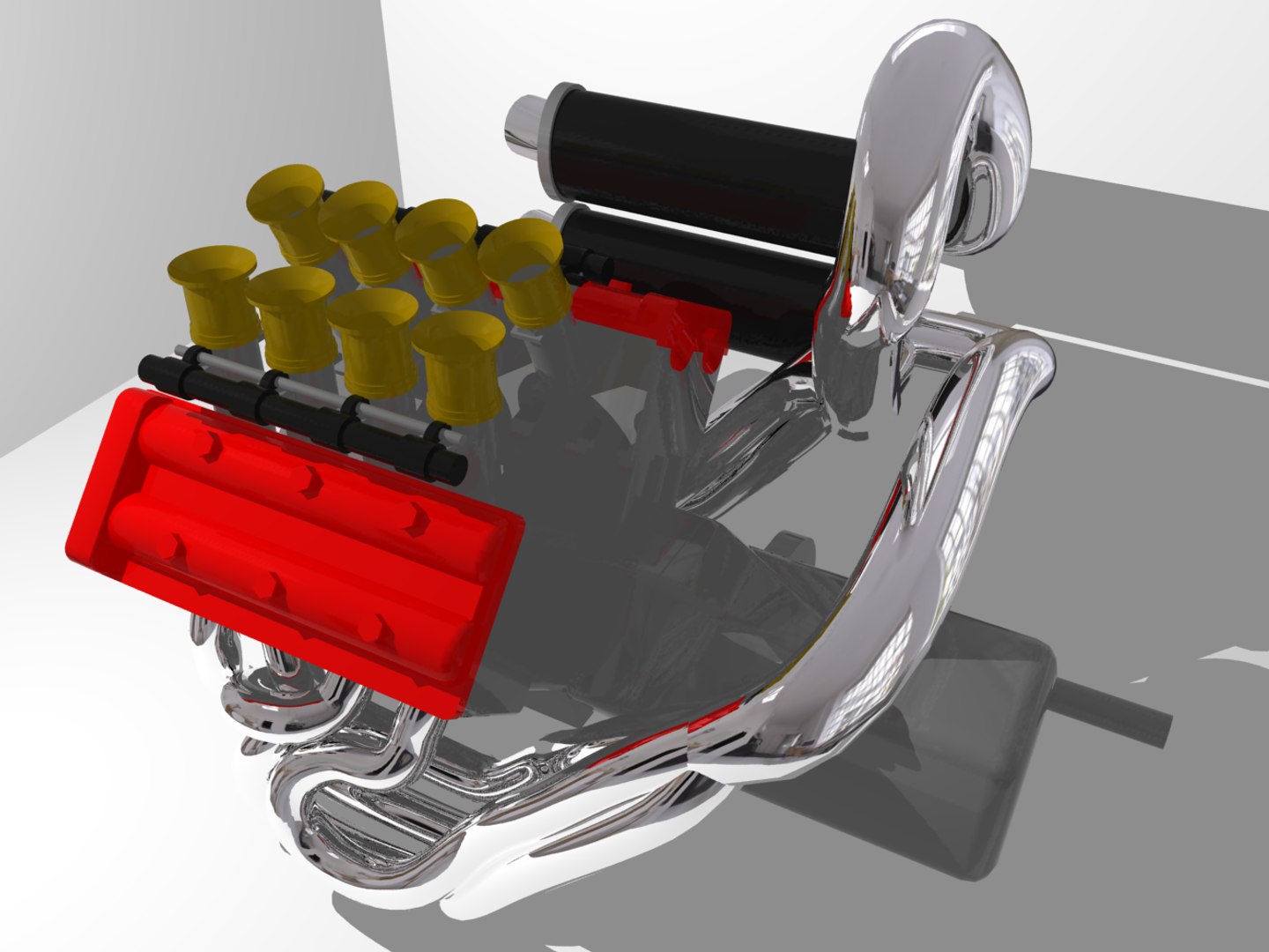 Engine Ariel Atom V12 3d Model
